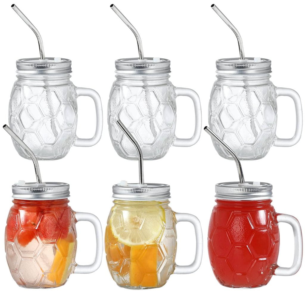 Football Shape Mason Jar With Handle - Maidao Glass