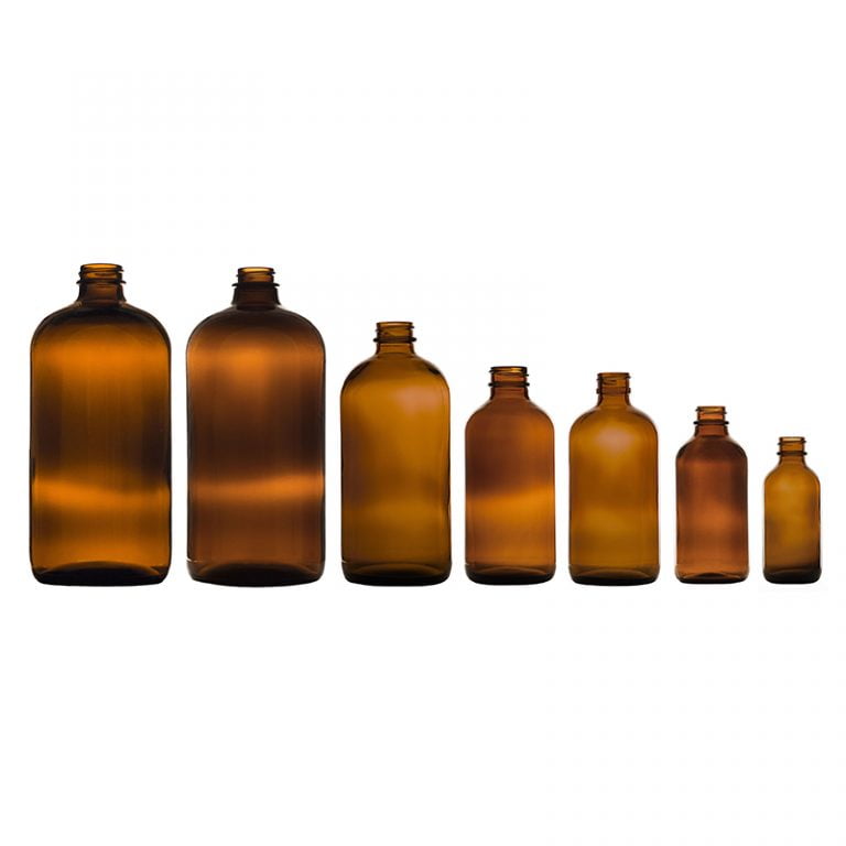 Boston Round Glass Bottles - Maidao Glass